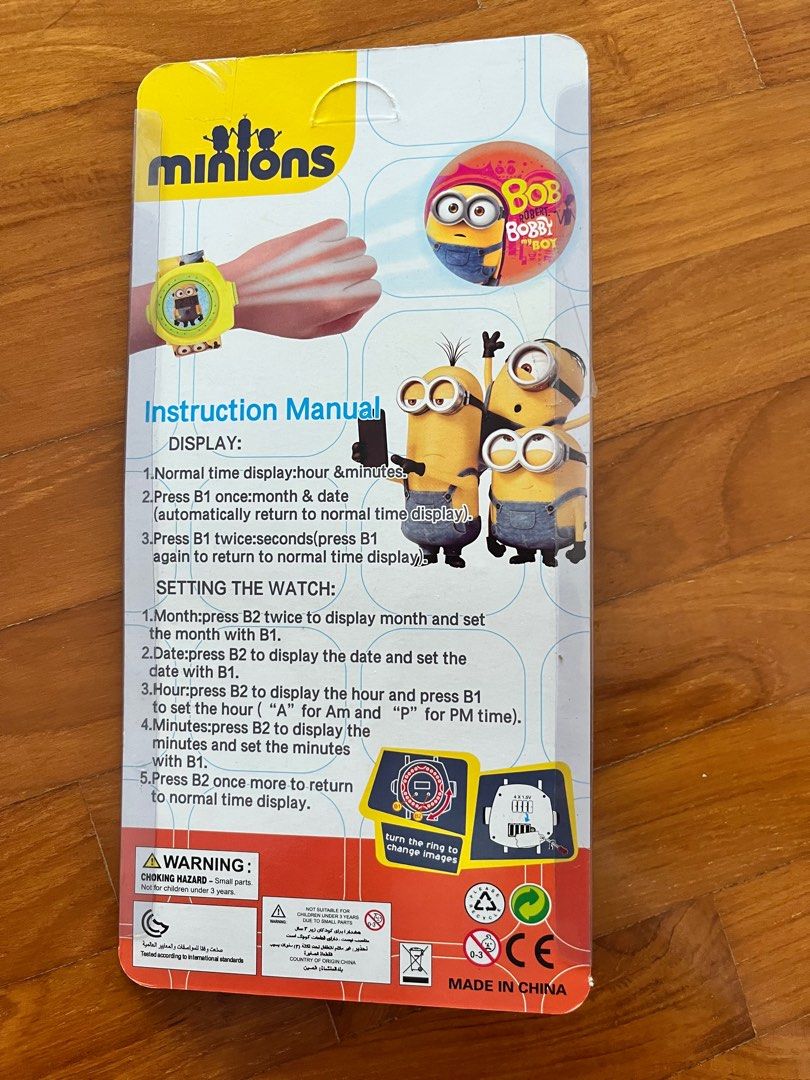Minions projection watch, Hobbies & Toys, Toys & Games on Carousell