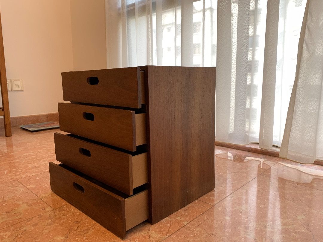 Muji stacking drawers - Walnut, Furniture & Home Living, Furniture ...