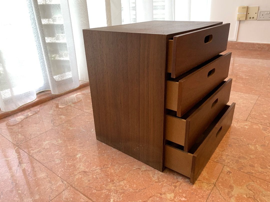 Muji stacking drawers - Walnut, Furniture & Home Living, Furniture ...