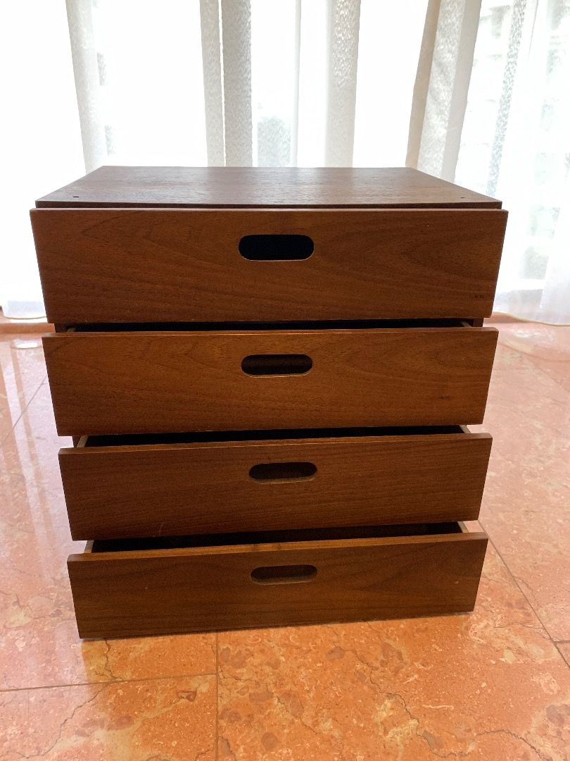 Muji stacking drawers - Walnut, Furniture & Home Living, Furniture ...