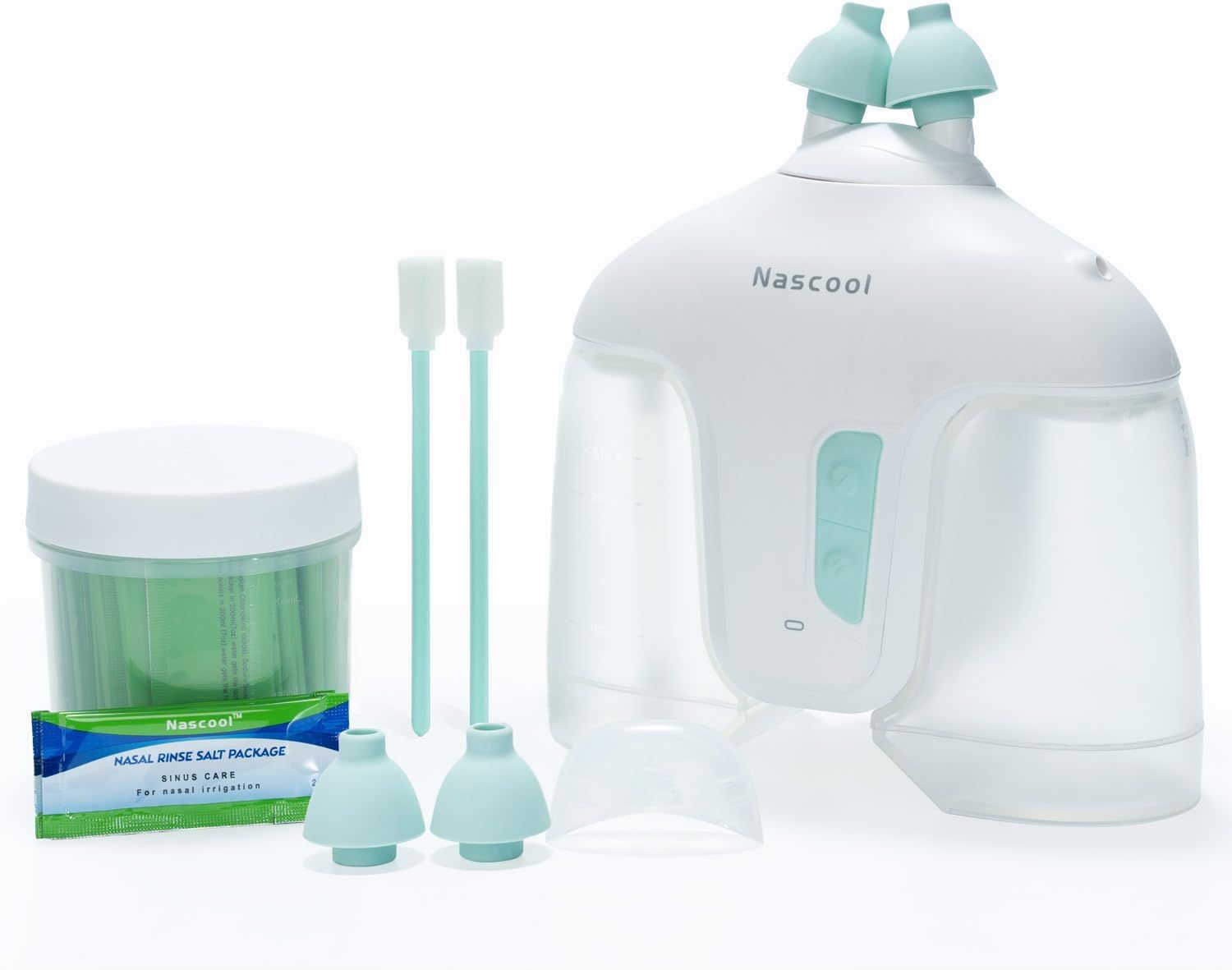 Nascool Electric Nasal Irrigation System with 50 Salt Packets, 2 Modes ...