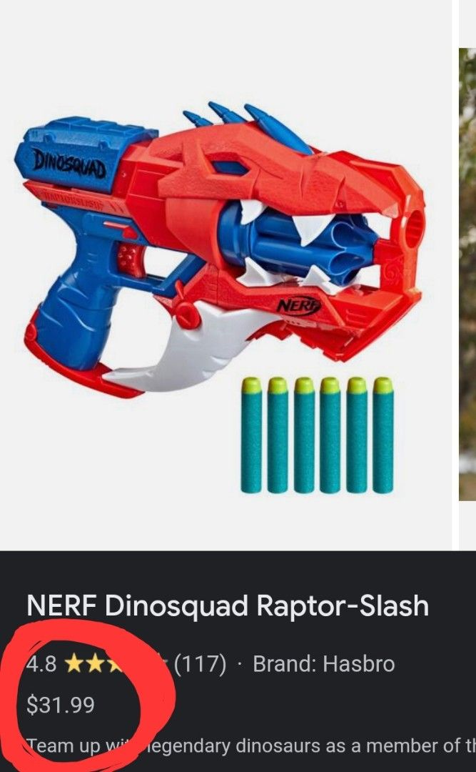 Nerf Dinosquad Raptor-Slash, Hobbies & Toys, Toys & Games on Carousell