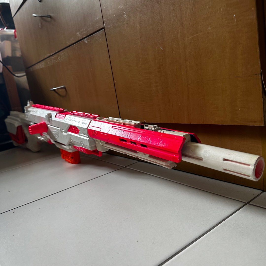 Nerf Pink painted Longstrike , Hobbies & Toys, Toys & Games on Carousell