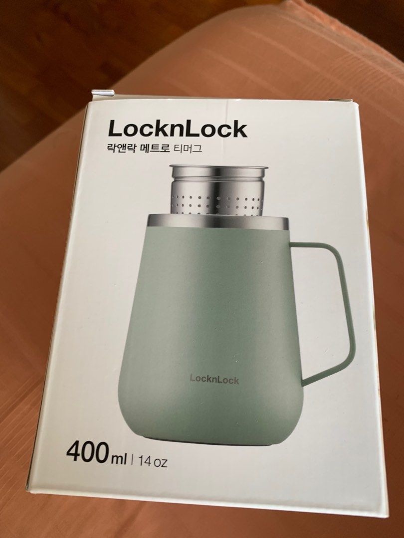 New 400 ml Green LocknLock Metro Tea Mug, Furniture & Home Living ...