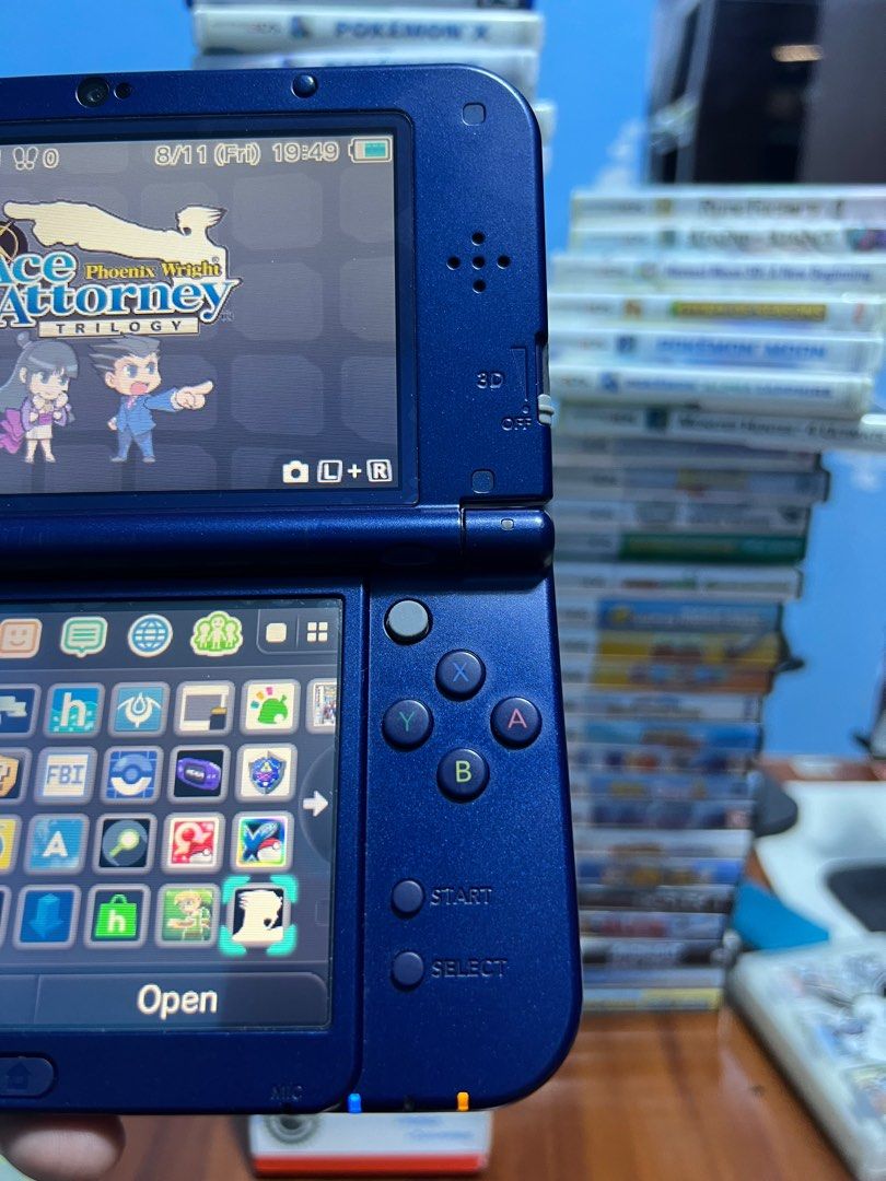 New Nintendo 3DS XL Metallic Blue (Cfw w/32gb MMC, US Version & Ready ...