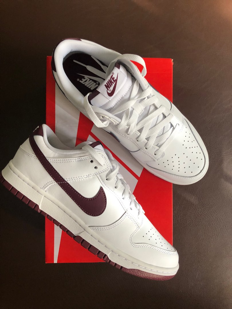 Nike Dunk Low Night Maroon, Men's Fashion, Footwear, Sneakers on Carousell