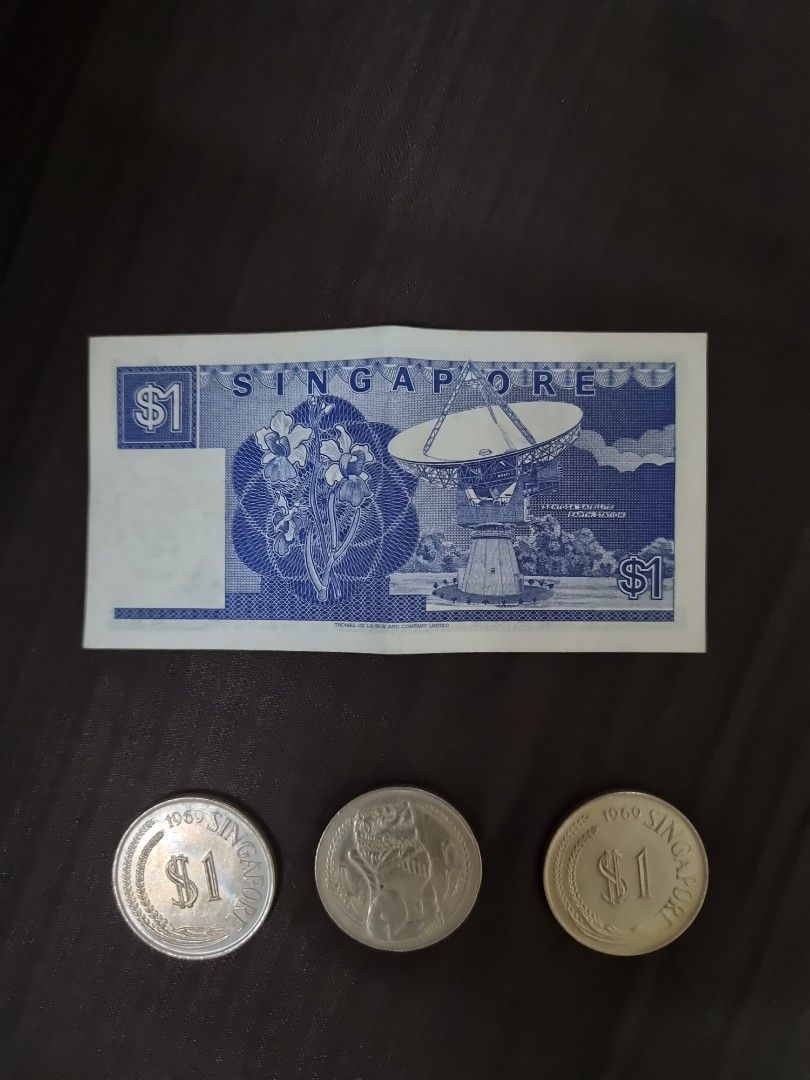 Old SGD $1 Note and Coin (60yo), Hobbies & Toys, Memorabilia ...