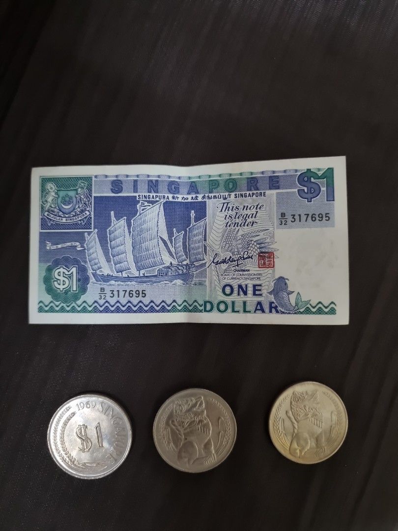 Old SGD $1 Note and Coin (60yo), Hobbies & Toys, Memorabilia ...