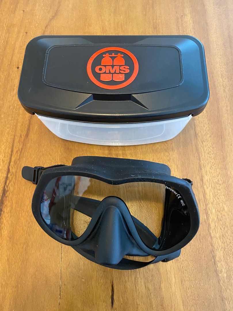 OMS Tattoo Diving Mask Black, Sports Equipment, Sports & Games, Water ...