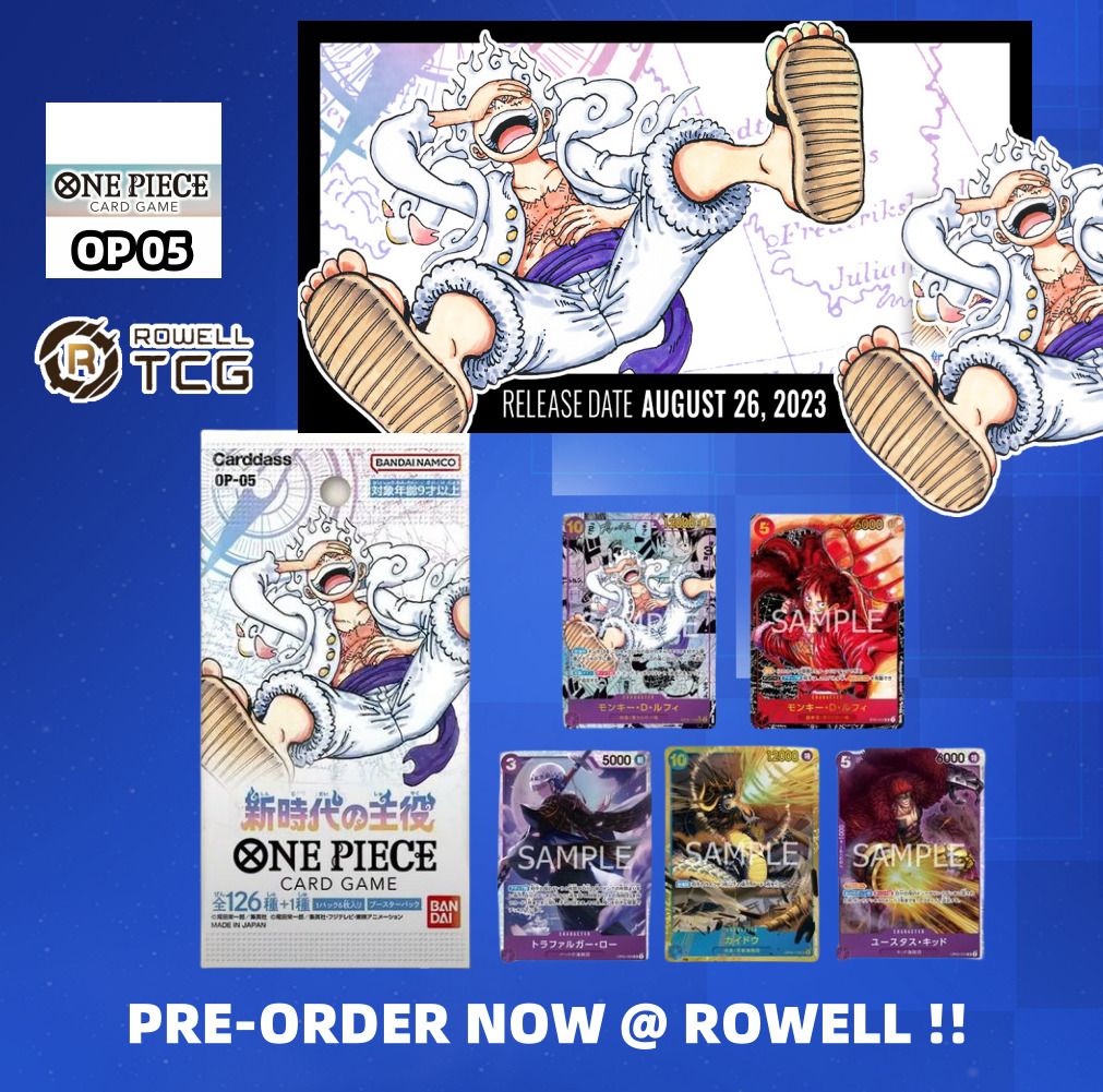 One Piece Card Game Op-05 Carton Preorder, Hobbies & Toys, Toys & Games ...