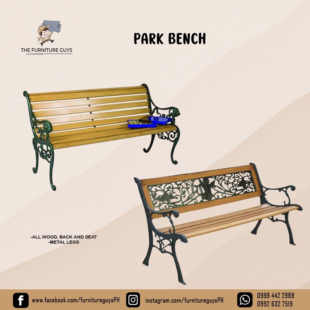 PARK BENCH, SLAT BENCH on Carousell