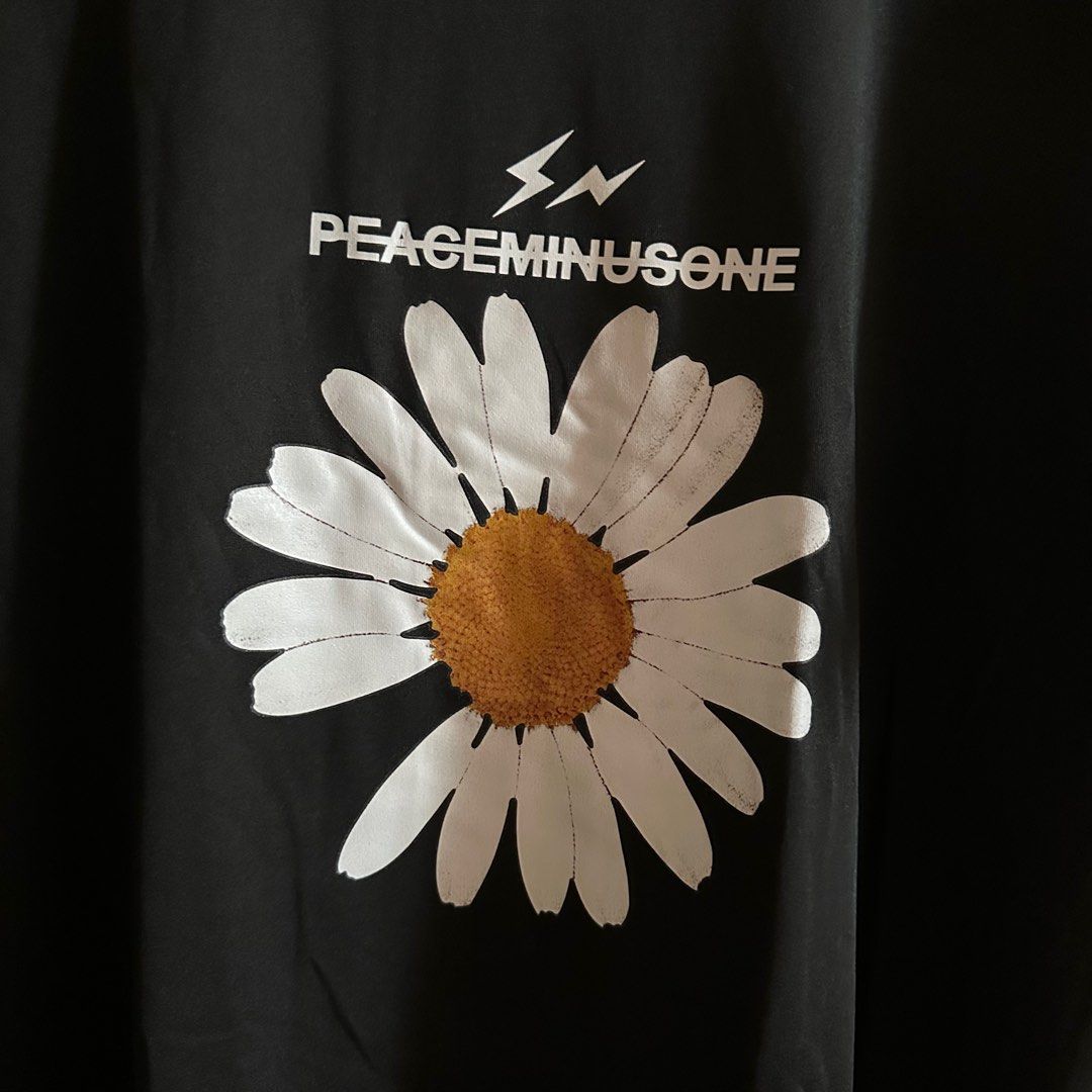 Peace Minus One Black Oversized T-shirt, Women's Fashion, Tops, Shirts ...