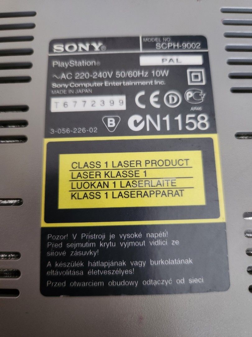 Playstation 1 or PS1 original model SCPH-9002, Video Gaming, Video Game ...