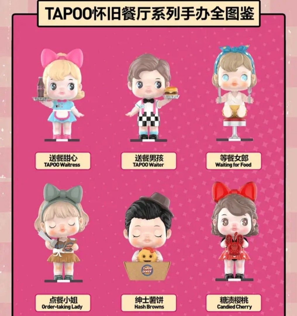 [PO-Confirmed] POPMart Tapoo Retro Diner Series Blind Box 泡泡玛特 TAPOO ...