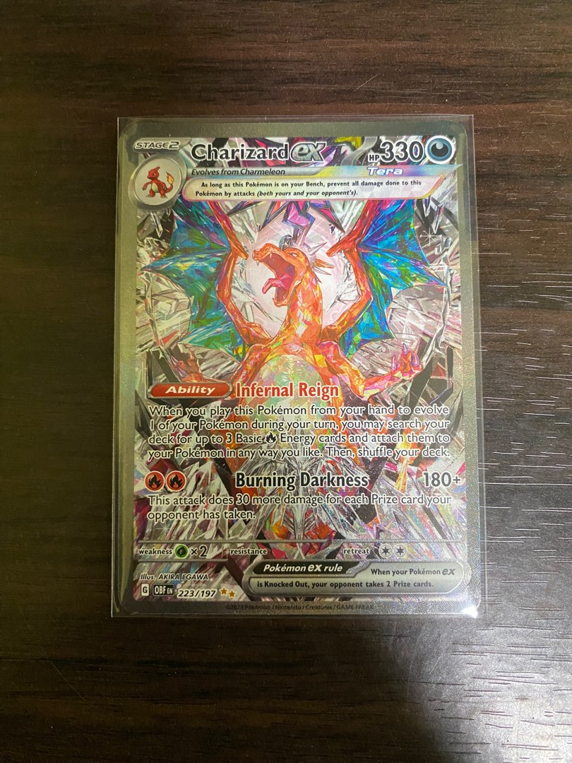 Pokemon TCG Obsidian Flames Charizard Ex SIR Alternate Art, Hobbies ...