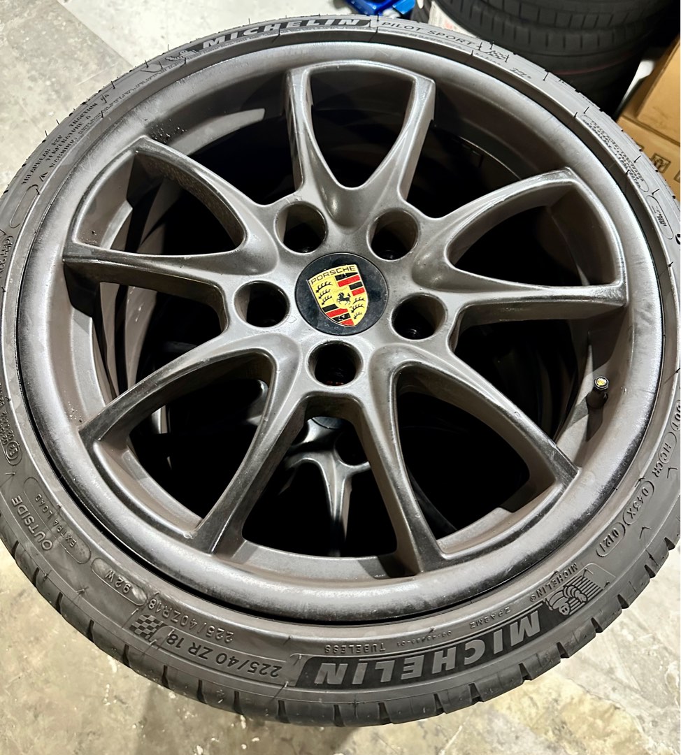 Porsche 18" Inch Rims and Michelin Tyres Set! , Car Accessories, Tyres ...