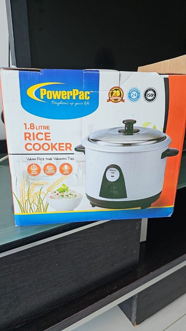 Power Pac Rice Cooker 1.8 Liters, TV & Home Appliances, Kitchen ...