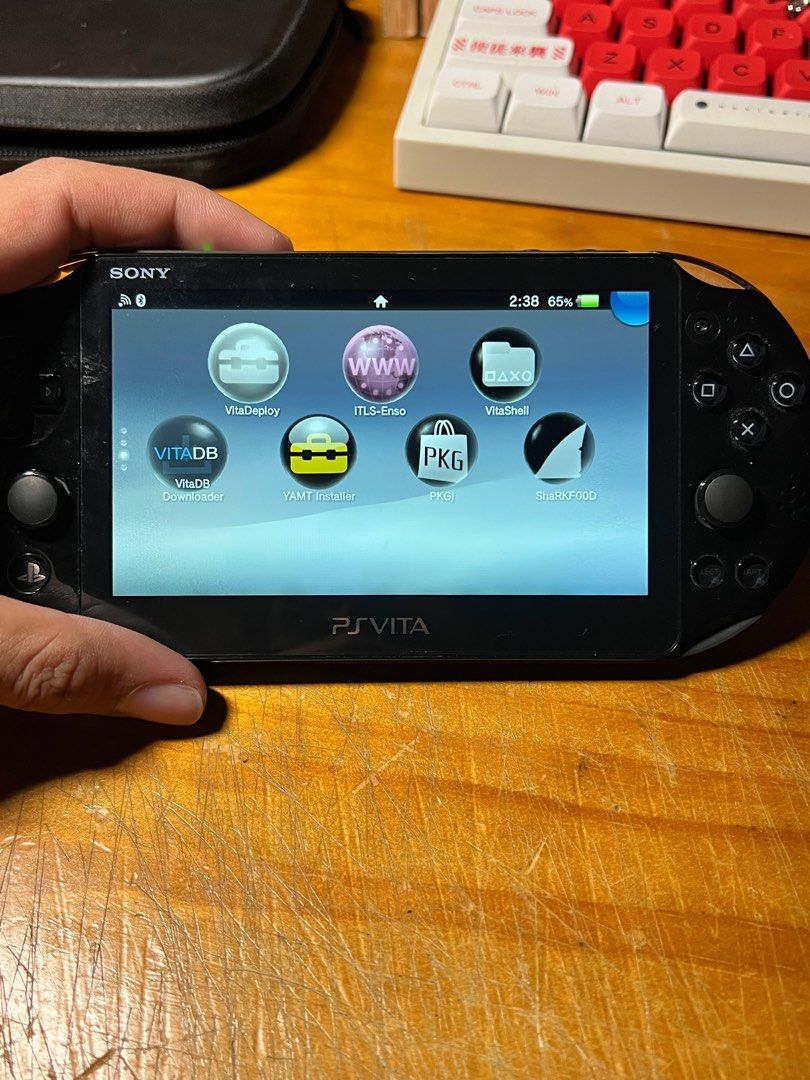 PS VITA 2000 SLIM BLACK MODDED playstation console full set no box ...
