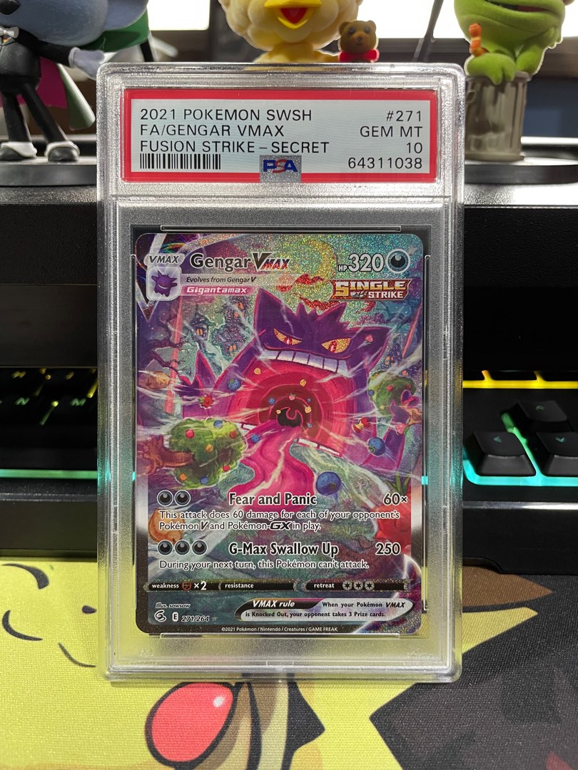 PSA 10 Gengar VMAX #271 Fusion Strike Pokemon, Hobbies & Toys, Toys ...