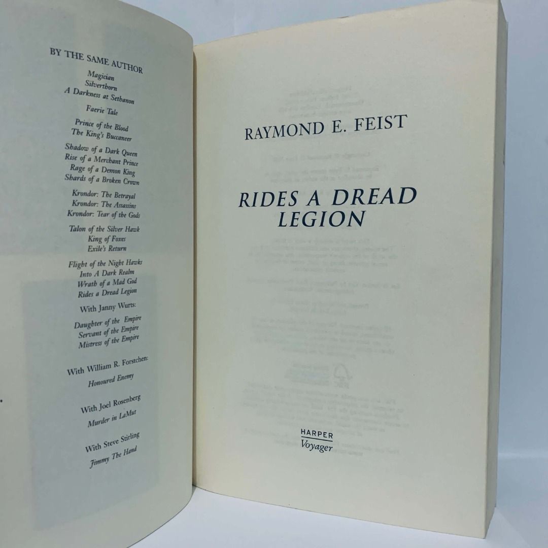 Rides a Dread Legion by Raymond E. Feist (The Demonwar Saga #1 ...