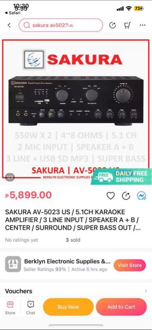 Sakura digital karaoke stereo amplifier on Carousell
