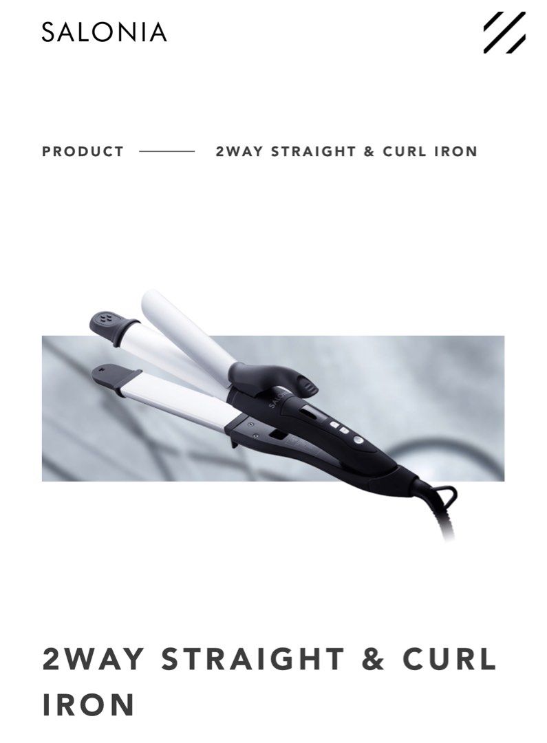 Salonia 2-in-1 curler & straightener, Beauty & Personal Care, Hair on ...