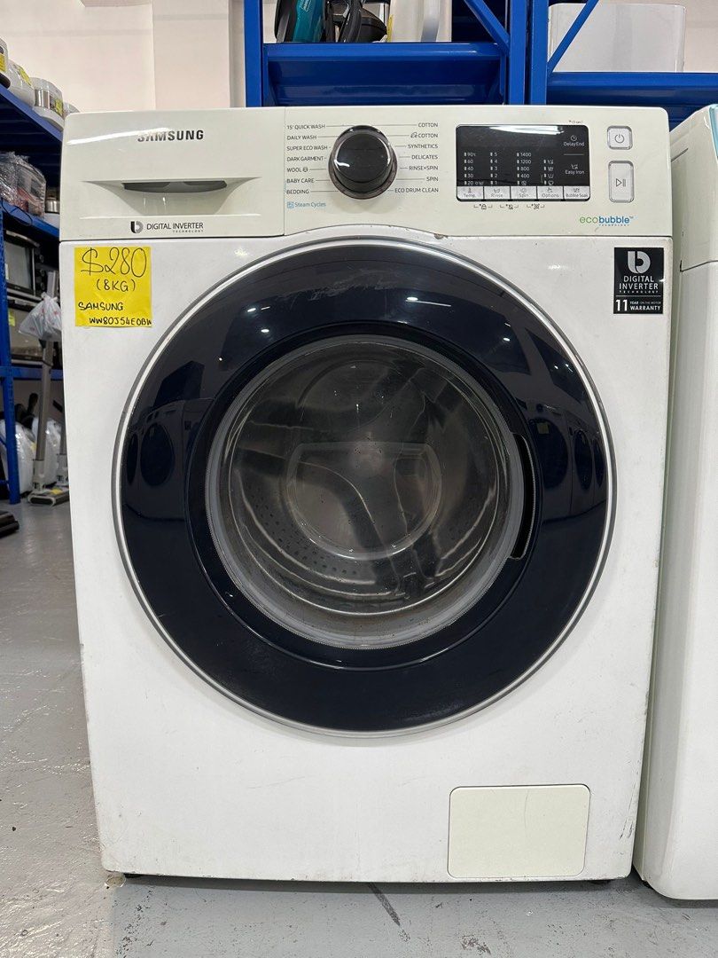 Samsung 8Kg Front Load Washer Machine ( WW80J54E0BW ), TV & Home ...