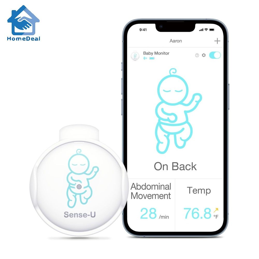 Sense-U Baby Monitor with Breathing Rollover Movement Temperature ...