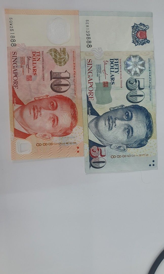 SERIAL NUMBER LUCKY 888 FOR $50 NOTE AND $10 Note, Hobbies & Toys ...