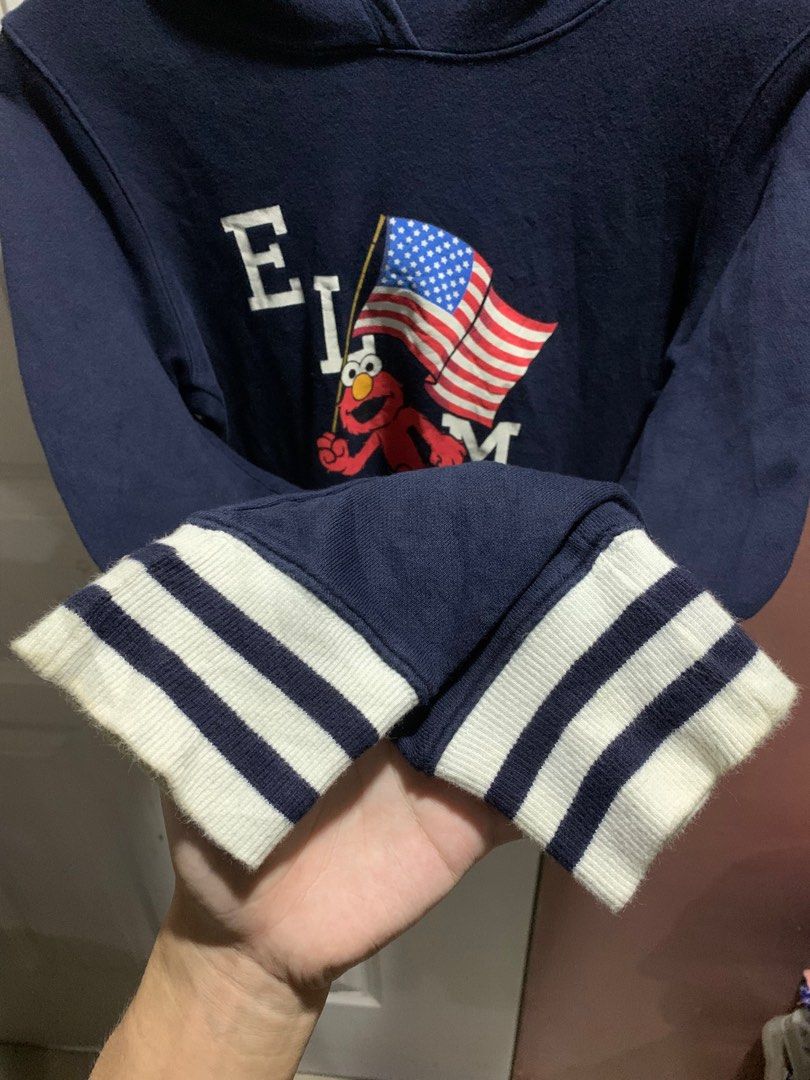 Sesame Street Elmo Waving Flag US Hoodie Very Big Logo on Carousell