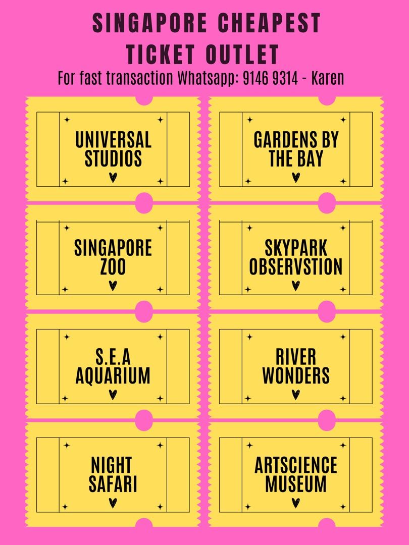 SG Attraction tickets, Tickets & Vouchers, Local Attractions ...