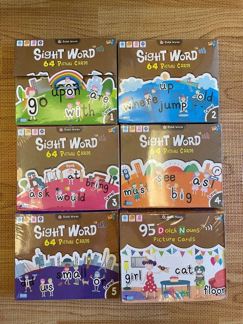 Sight word 220 words + 95 nouns, 興趣及遊戲, 書本 & 文具, 小朋友書 - Carousell