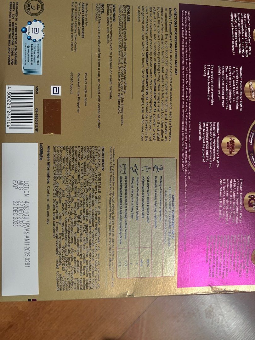 Similac Tummy Care 3+, Babies & Kids, Nursing & Feeding, Breastfeeding ...