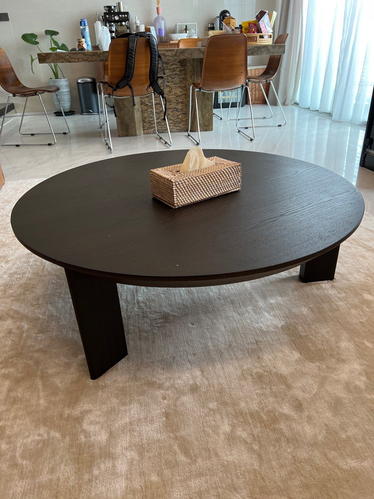 Solid wood low coffee table in black from Hipvan, Furniture & Home ...