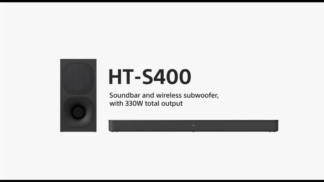 Sony HT-S400 2.1ch Soundbar + Subwoofer, Audio, Soundbars, Speakers ...