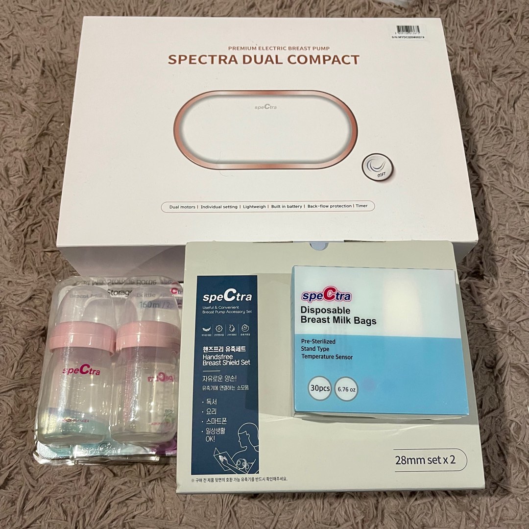 SPECTRA dual compact breast pump (L&R), Babies & Kids, Nursing ...