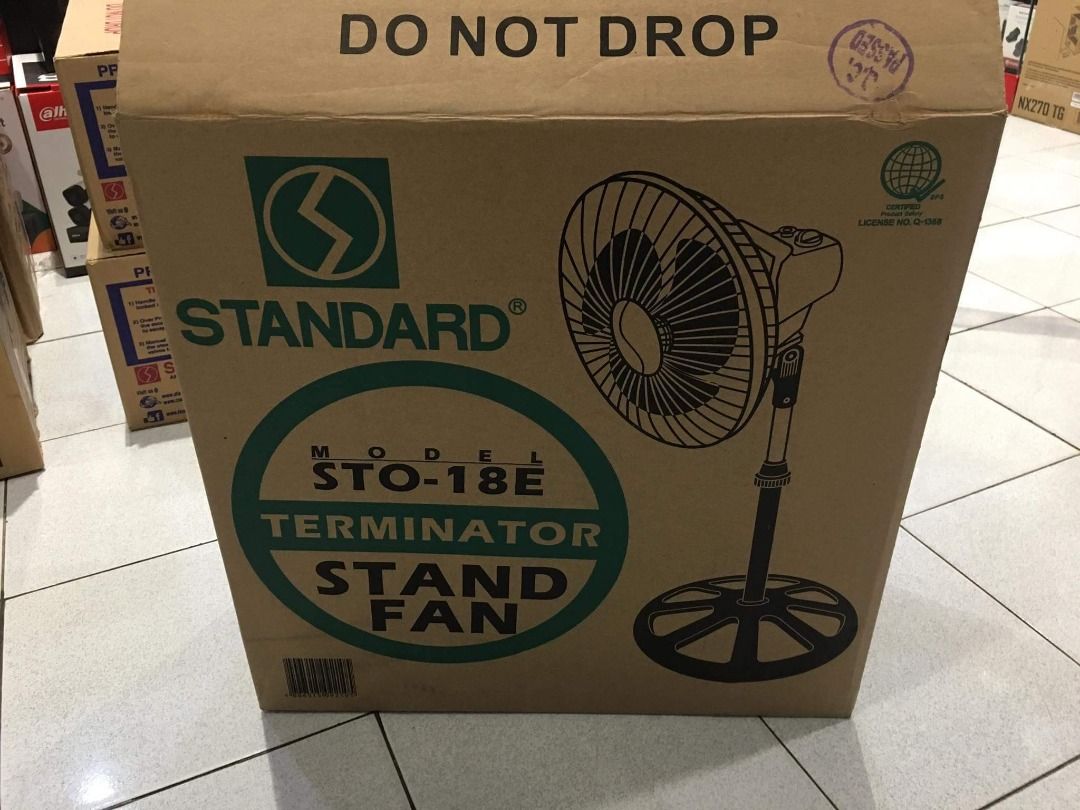 Standard 18" Electric Stand Fan Metal Blade STO-18E, Furniture & Home ...