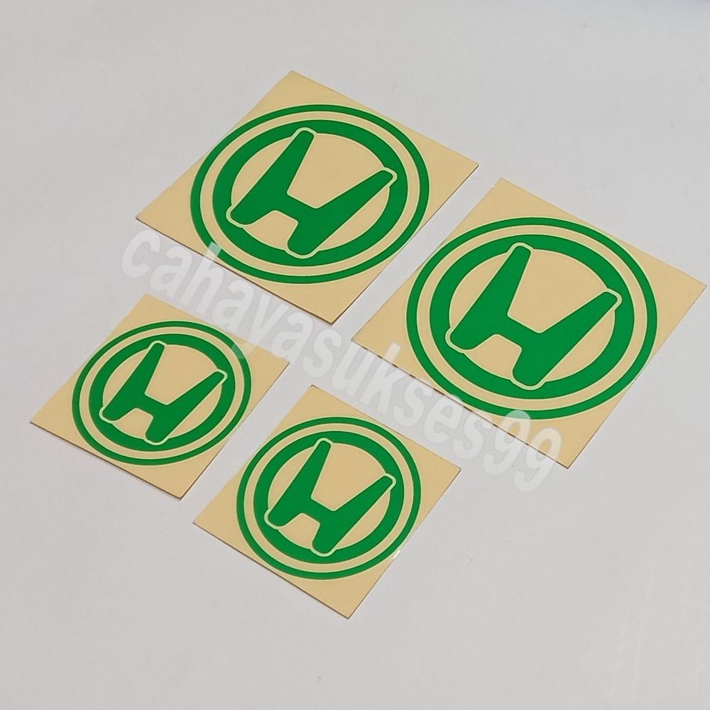 Sticker Motor Honda Hijau Reflective Bulat 12cm 8cm Stiker Tangki Motor ...