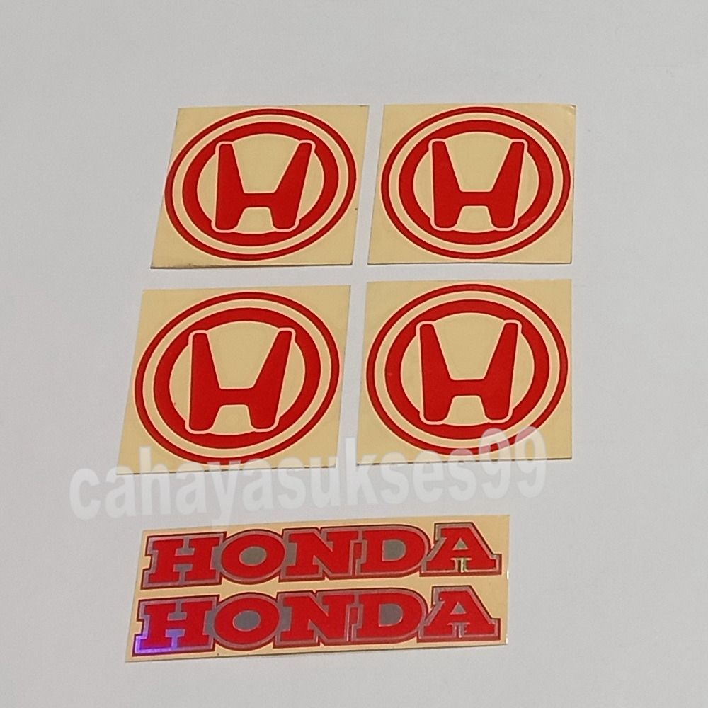 Sticker Motor Honda Merah Reflective Bulat Kecil 6cm Stiker Tangki ...