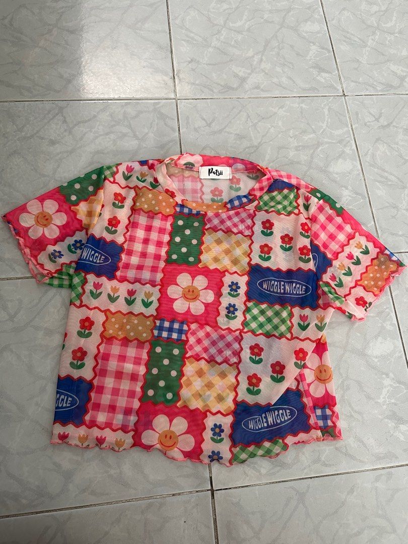 take all art doodle see thru tshirt limited pastel, Fesyen Wanita ...