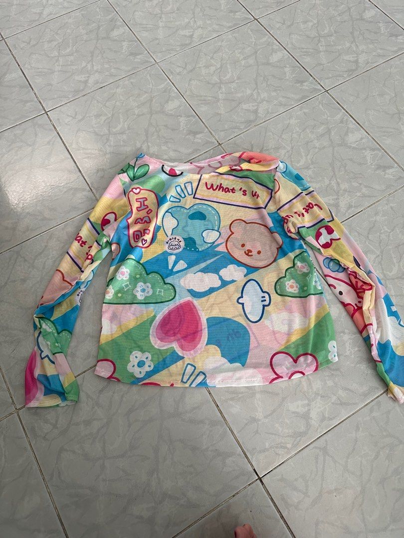 take all art doodle see thru tshirt limited pastel, Fesyen Wanita ...