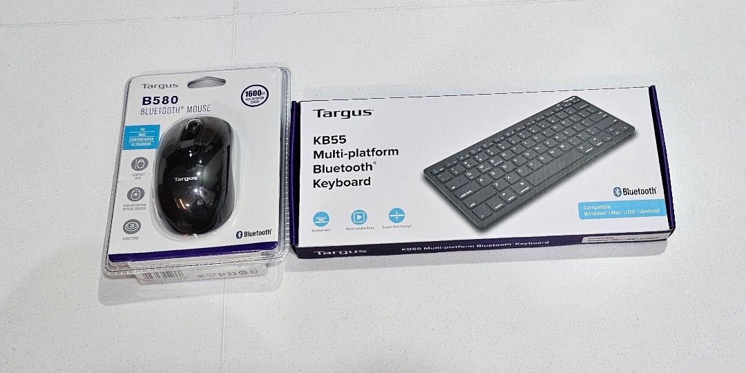 Targus B580 Bluetooth mouse & KB55 wireless keyboard, Computers & Tech ...