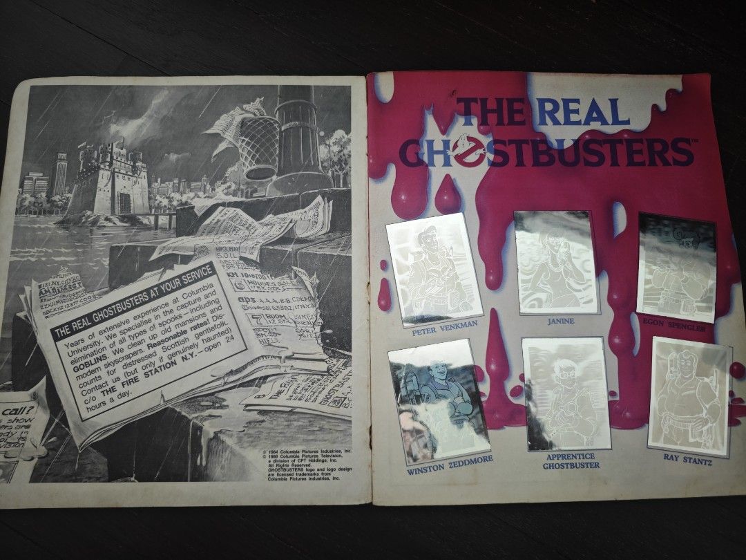 THE REAL GHOSTBUSTERS sticker book (complete), Hobbies & Toys, Books ...