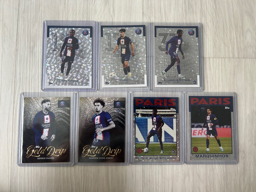 Topps PSG 7 cards Lot, Hobbies & Toys, Memorabilia & Collectibles, Fan ...