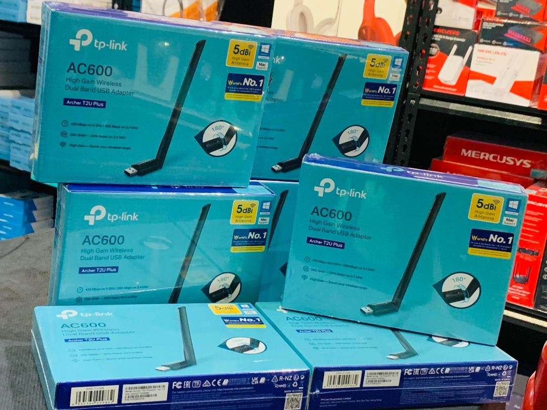 TP-Link Archer T2U Plus AC600 High Gain Wireless Dual Band USB Adapter ...