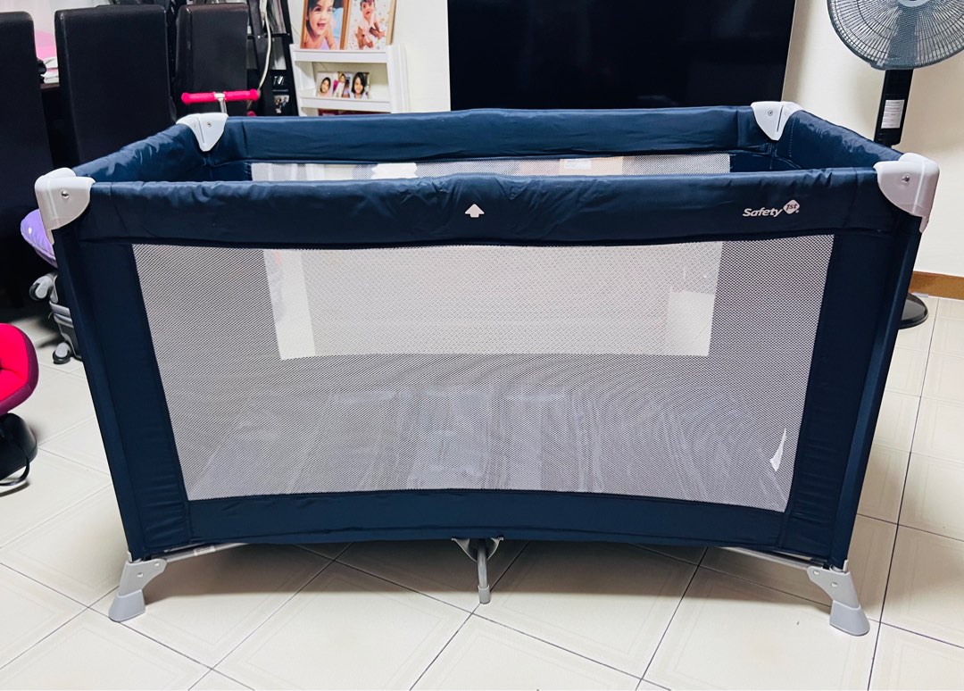 Travel cot, baby crib foldable, easy carry, Babies & Kids, Baby Nursery ...