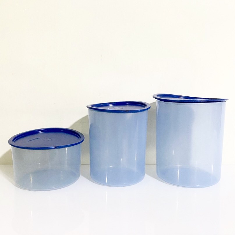 Tupperware Blue Canisters Food Storage Boxes, Furniture & Home Living ...