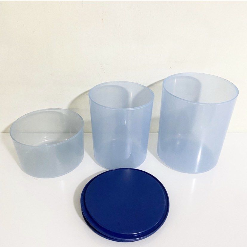 Tupperware Blue Canisters Food Storage Boxes, Furniture & Home Living ...