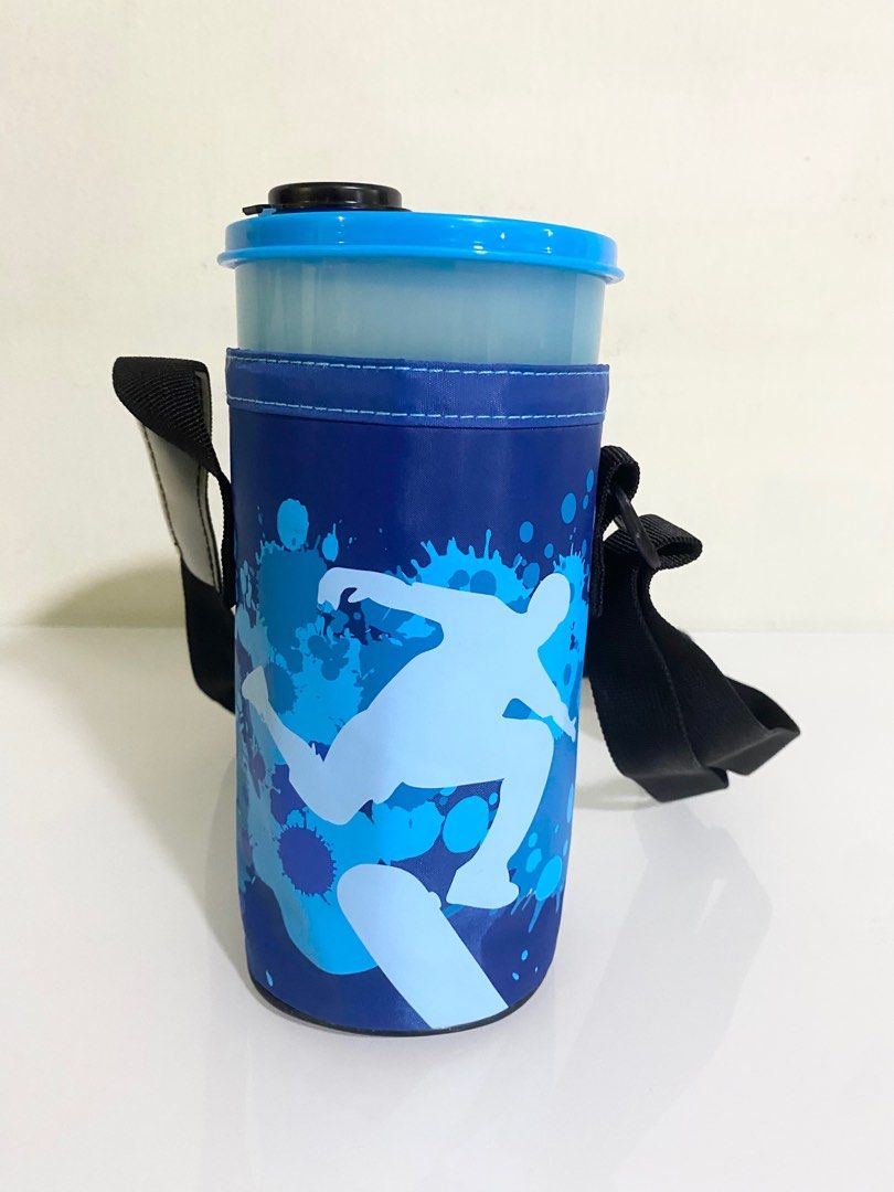 Tupperware Blue Water Bottle with Holder Sling Bag Handolier, Furniture ...