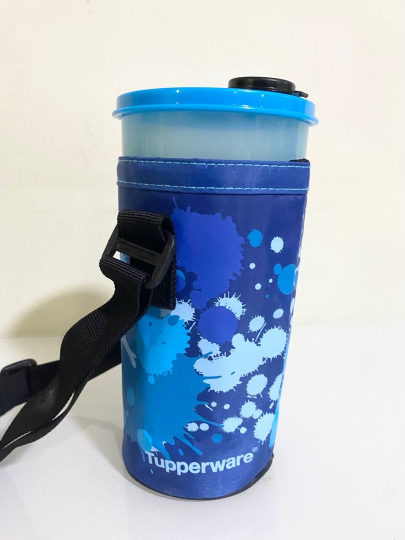 Tupperware Blue Water Bottle with Holder Sling Bag Handolier, Furniture ...